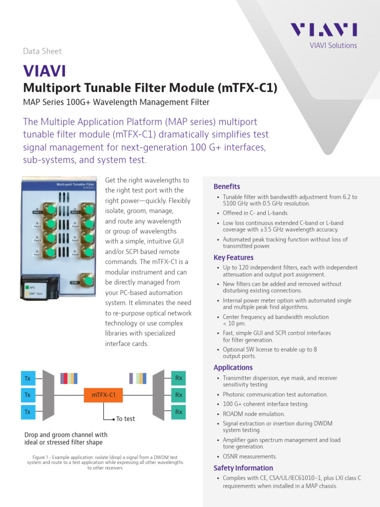 Multiport Tunable Filter Module MTFX c1 Data Sheets en | PDF ...