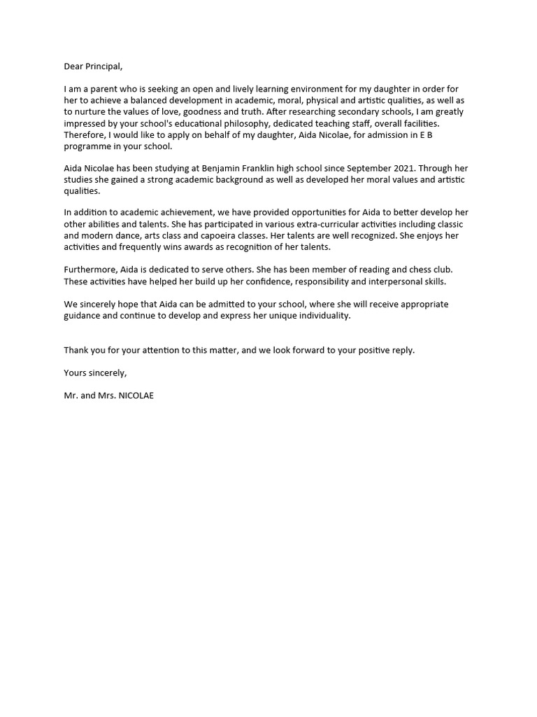 Scrisoare de recomandare | PDF