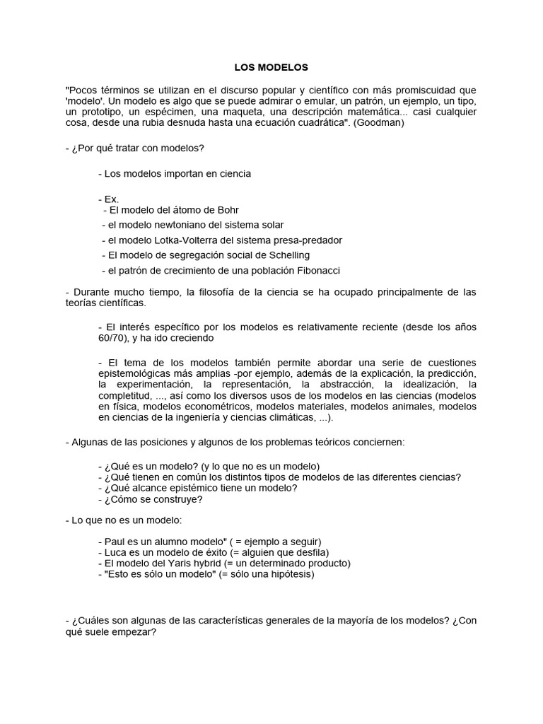 Los Modelos | PDF | Teoría | Axioma
