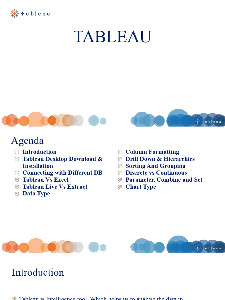 Tableau Trainning Internal | PDF | Computing