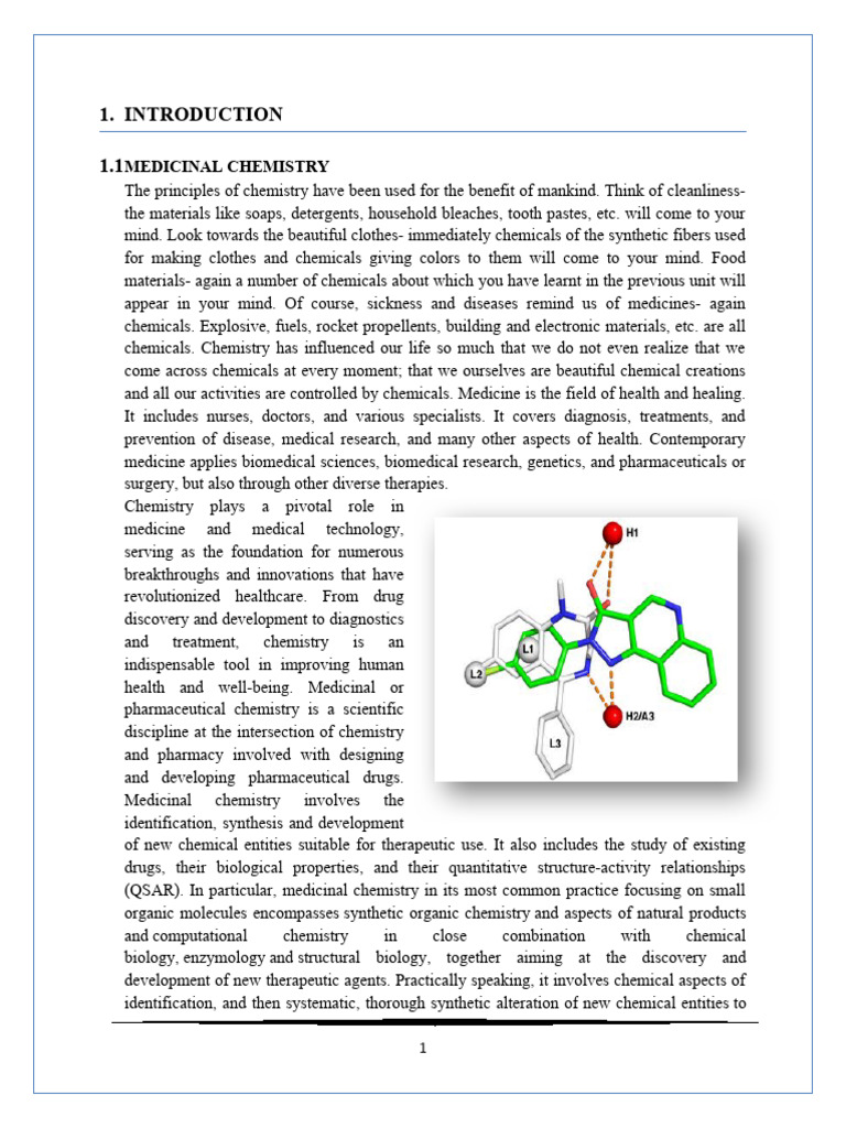 Project Work For Chemistry.02-2080 | PDF | Medicinal Chemistry ...