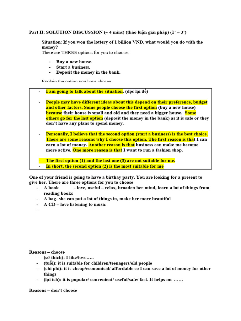 Speaking Part 2 | PDF