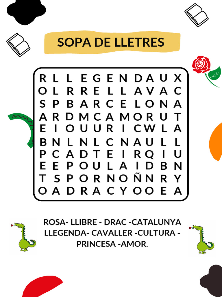 Sopa de lletres St. Jordi | PDF