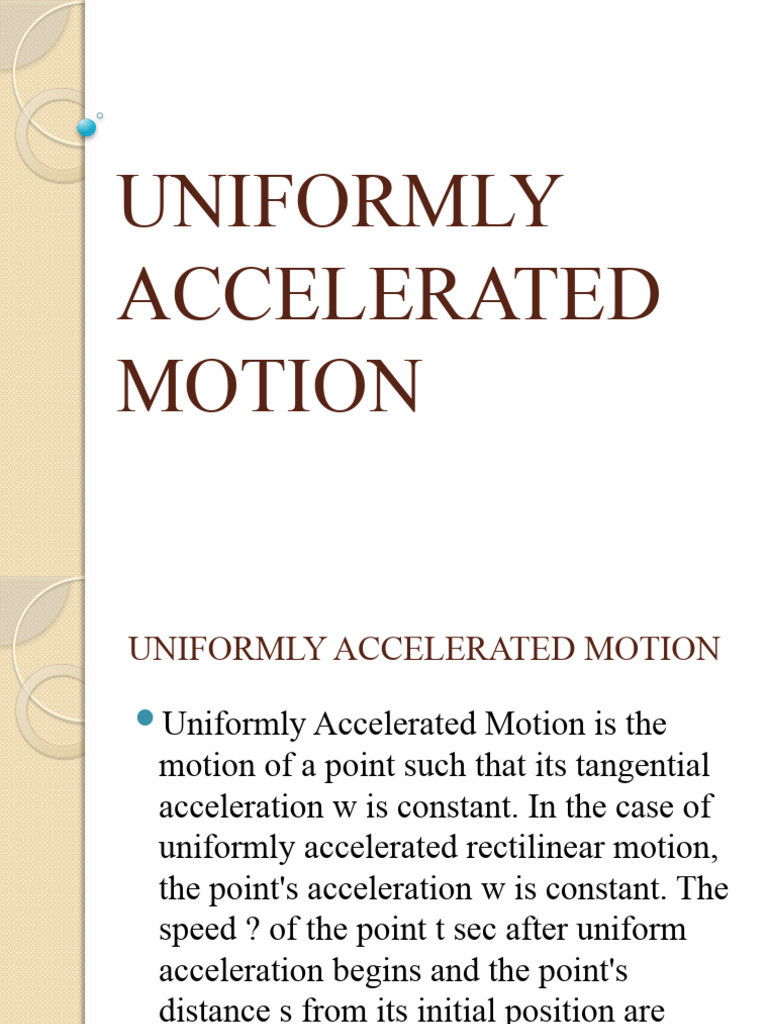 Uniformlyacceleratedmotion 130924010203 Phpapp02 | PDF | Acceleration | Mechanical Engineering