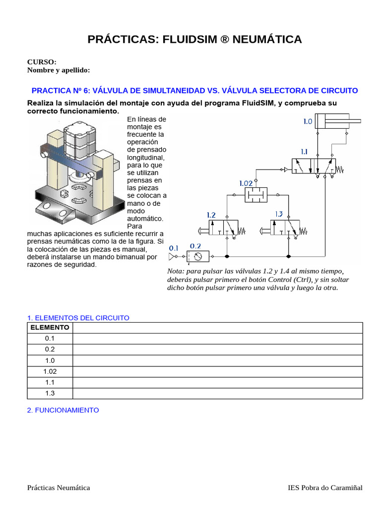 Práctica 6 Neumática IES Pobra | PDF | Tecnología