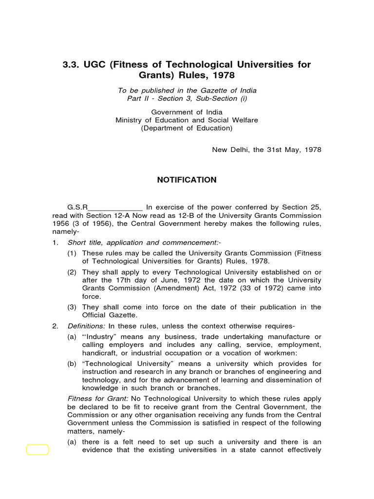 UGC (Act 1956) - A-2 | PDF | Justice | Crime & Violence