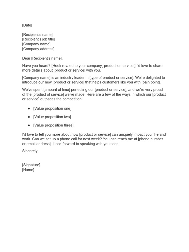 Sales Letter Template | PDF