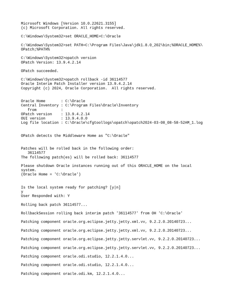 add patch | PDF | Oracle Corporation | Computing