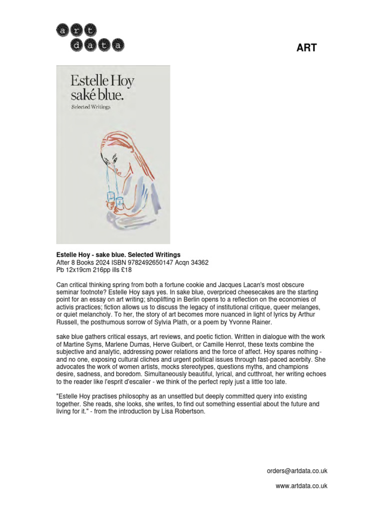 Estelle Hoy - Sake Blue | PDF