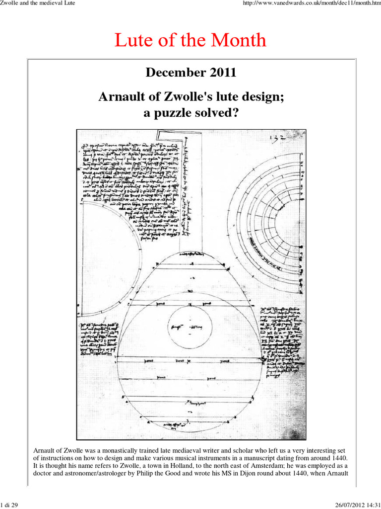 VAN EDWARDS. Zwolle and The Medieval Lute | PDF | Circle | Geometry