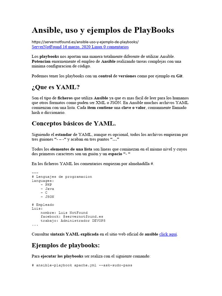 Ansible | PDF | Servidor HTTP Apache | Json