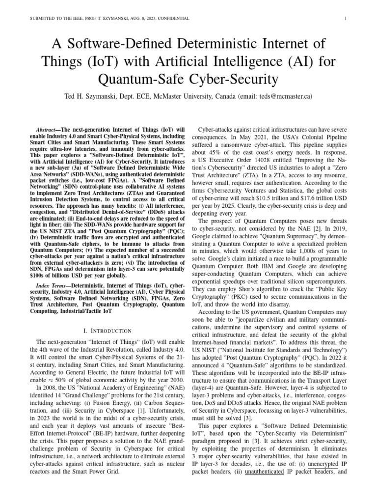 MAIN PAPER Cybersecurity AUG 8 2023 V2a | PDF | Quantum Computing ...