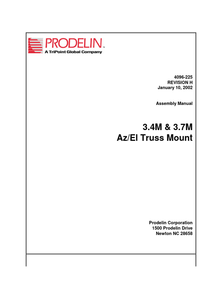 Prodelin 3.7 Manual | PDF