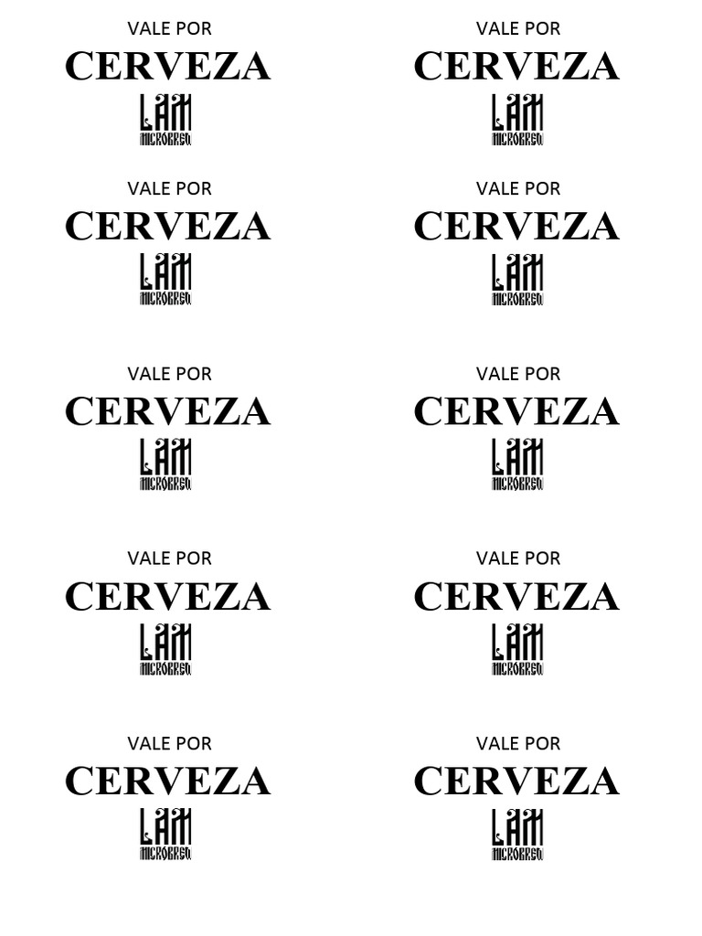 Vales de Cerveza | PDF