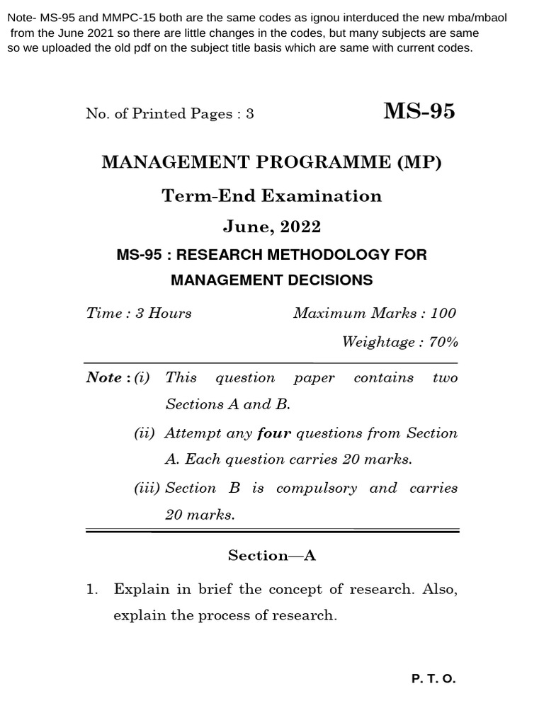 Mmpc-015 June 2022 | PDF | Regression Analysis | Scientific Method