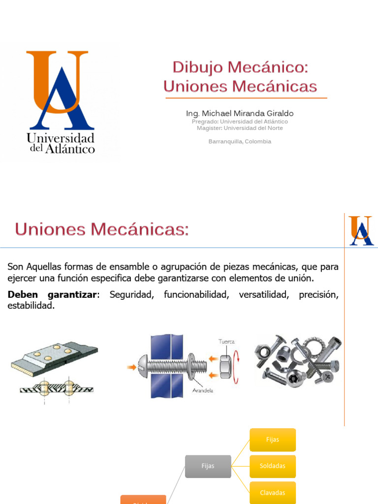 Uniones Mecanicas | PDF | Ingeniería mecánica