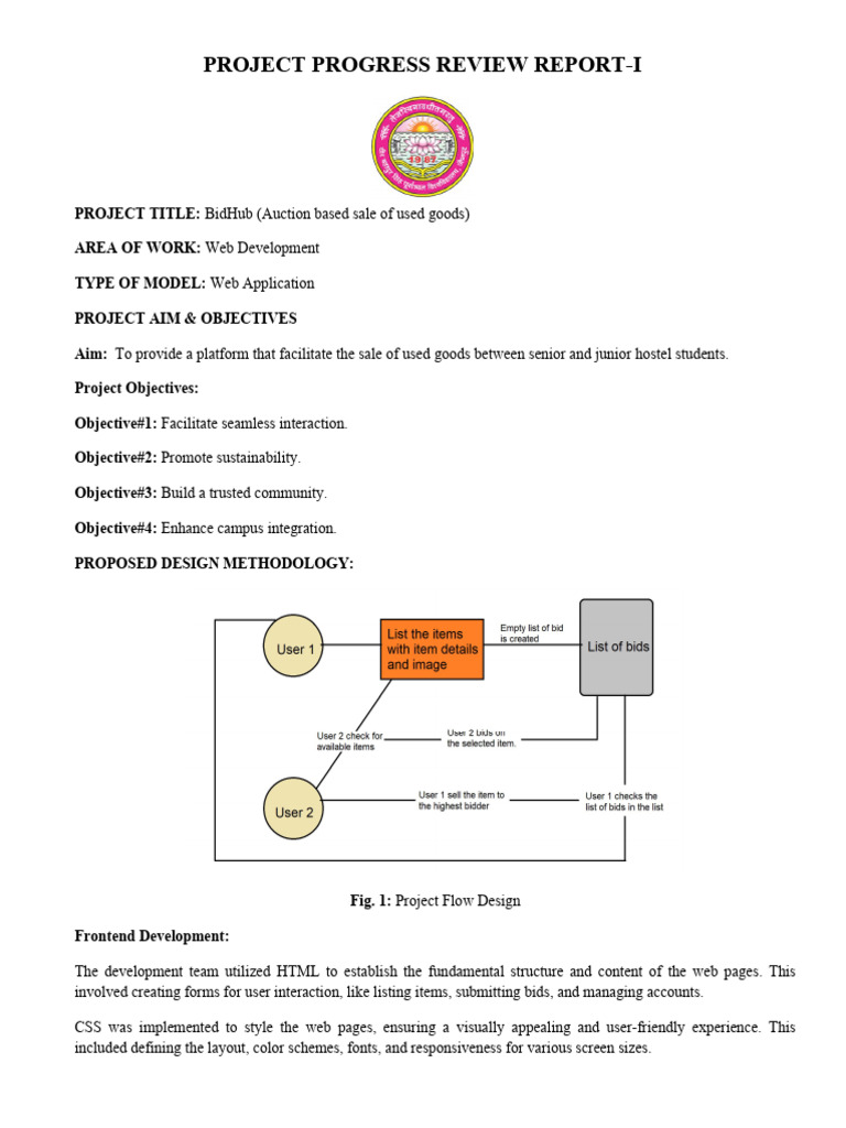BidHub Project Progress Review Report | PDF | World Wide Web | Internet ...
