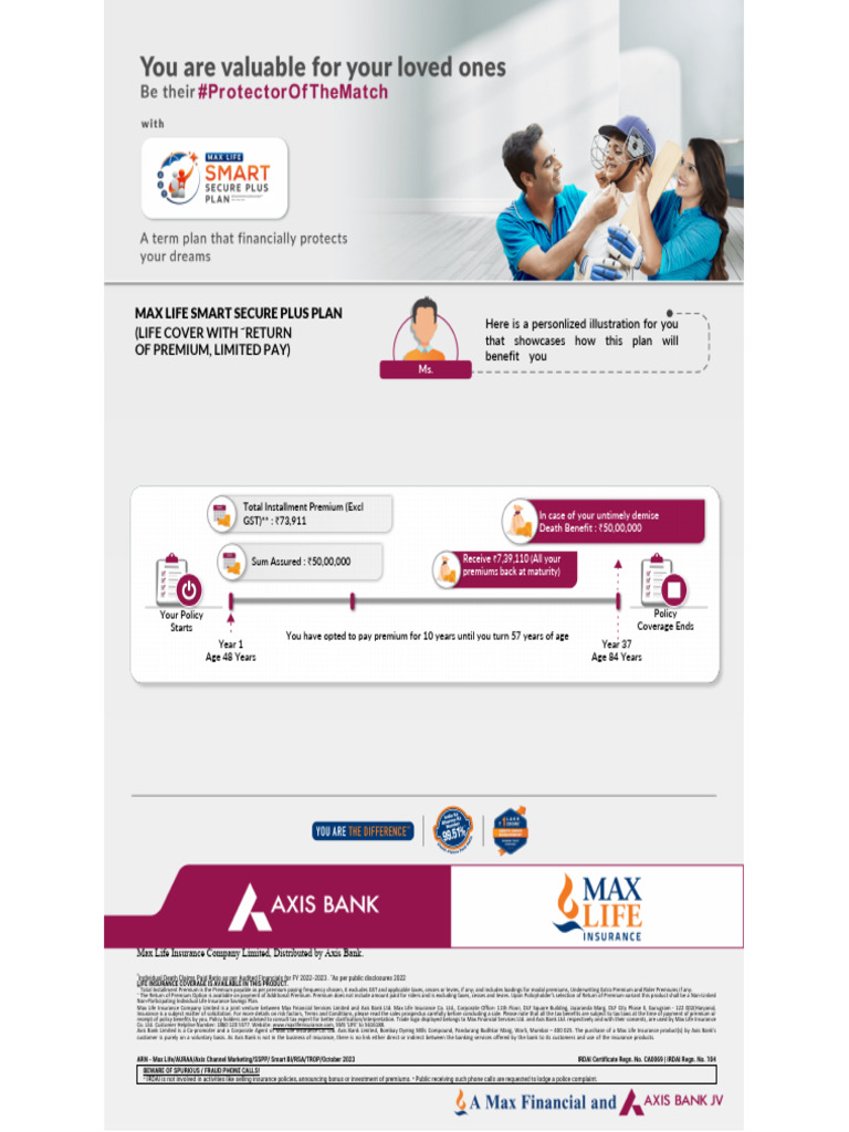 Max Life Smart Secure Plus Plan Benefits | PDF | Insurance | Life Insurance