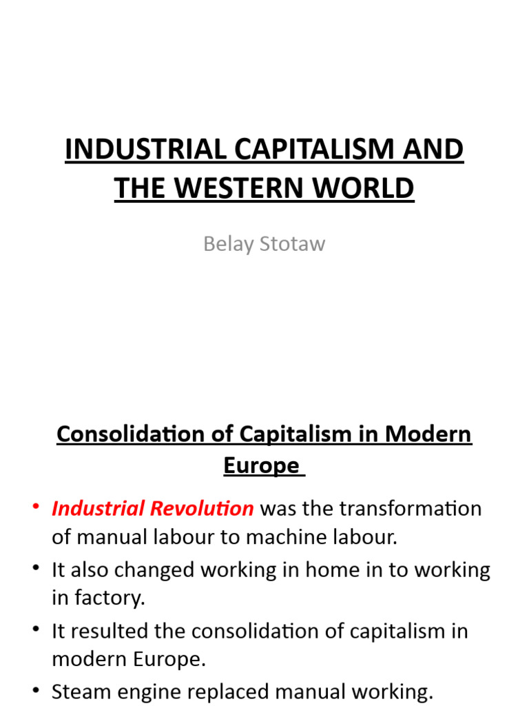 Industrial Capitalism and The Western World | PDF | Napoleon | First ...