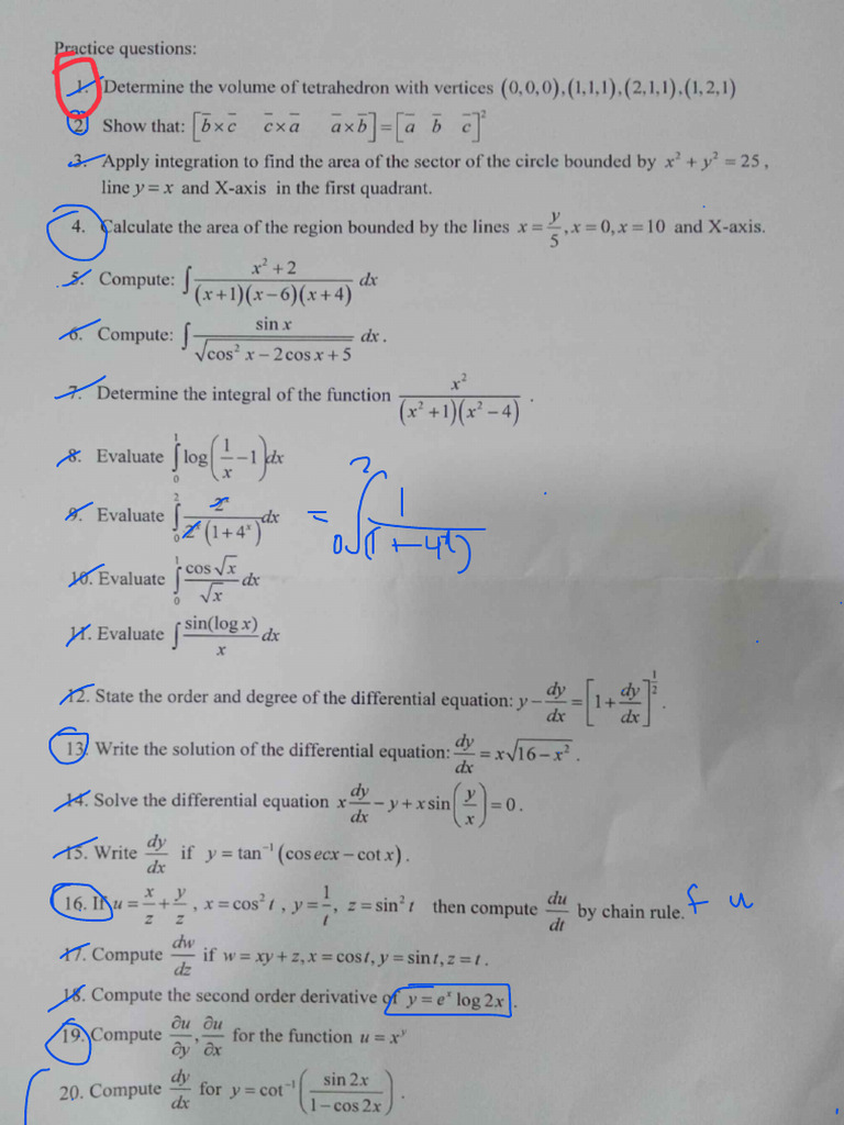 FCVA - Important Questions | PDF