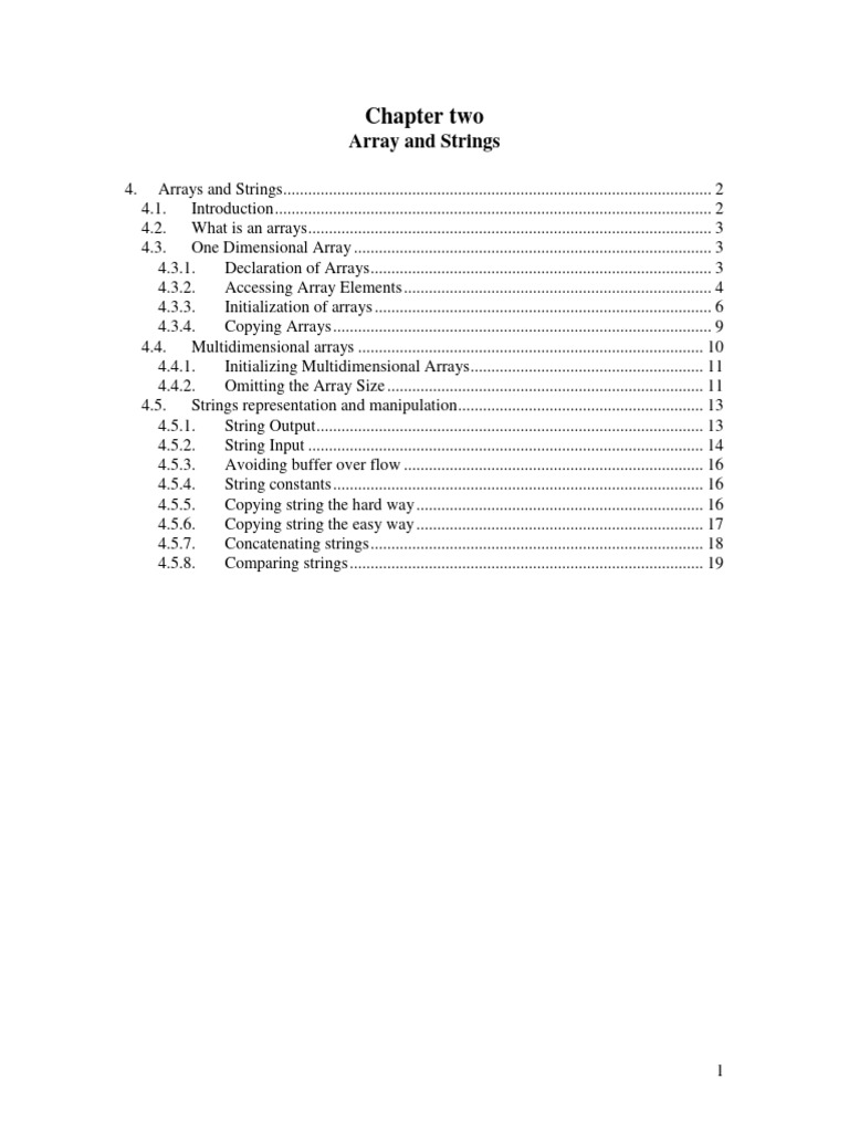 Chapter 2 - Arrays and String | PDF | String (Computer Science ... Chapter 2 - Arrays and String | PDF | String (Computer Science ...