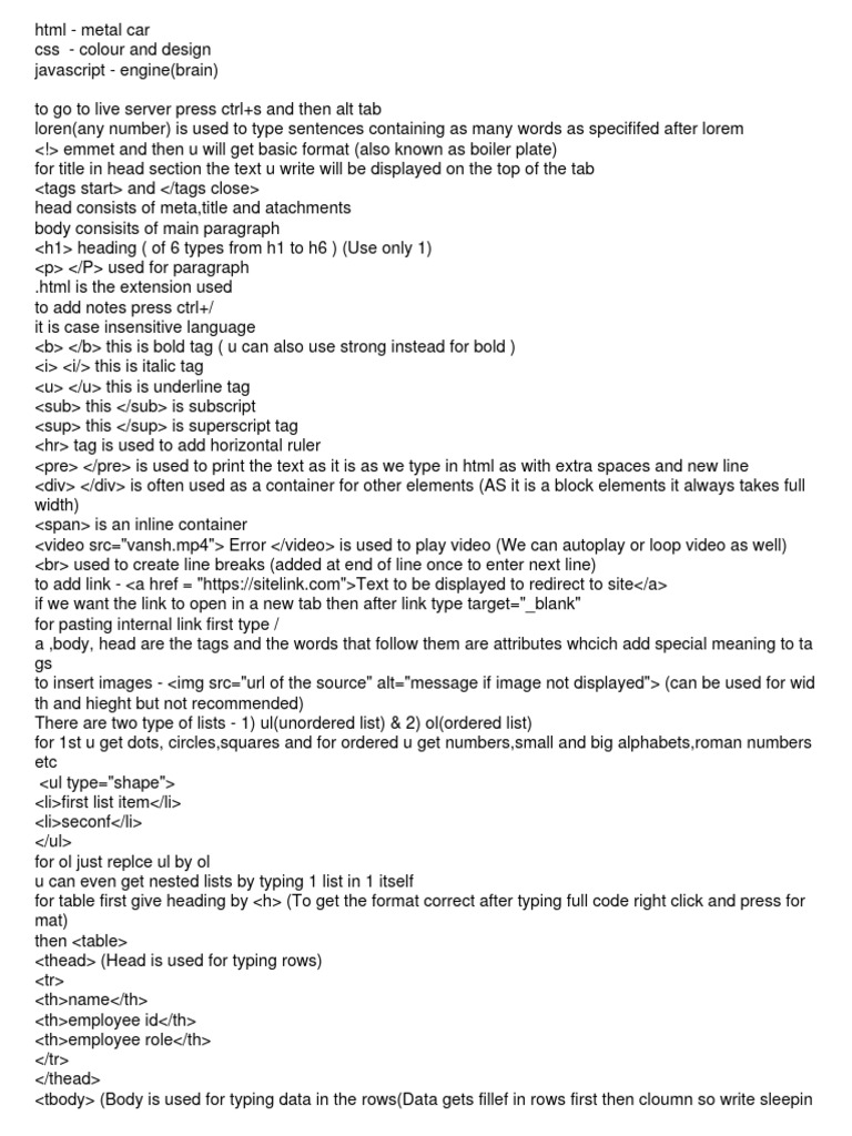 HTML | Download Free PDF | Html | Computing