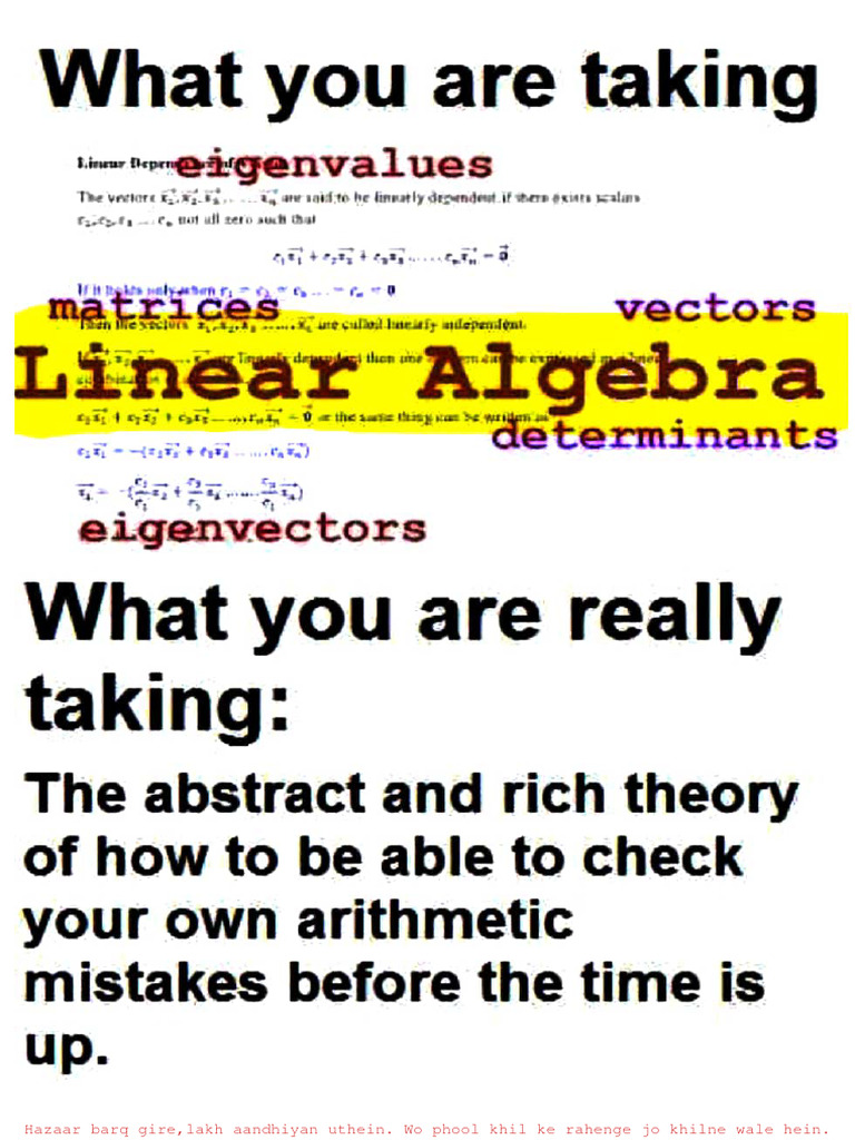 Linear Algebra - Notes | PDF