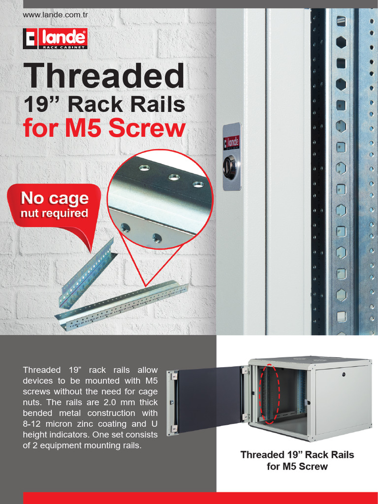 Lande Threaded Rack Rails For M5 Screw | PDF | Screw | Manufactured Goods