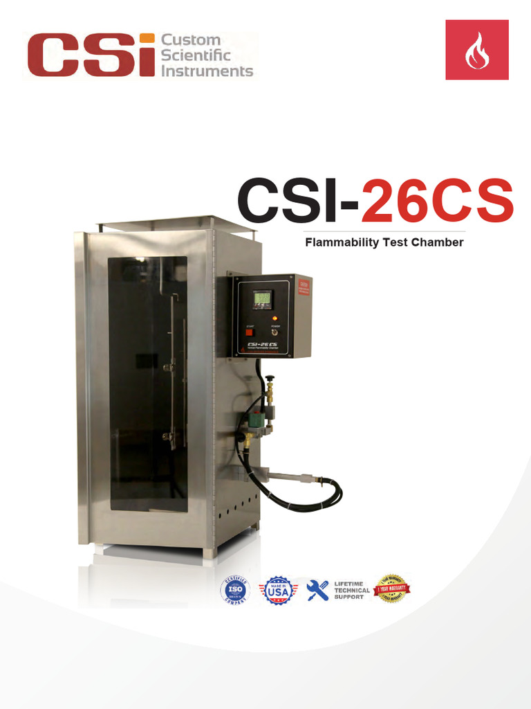 CSI-26CS Flammability Test Chamber Brochure | PDF | Manufactured Goods
