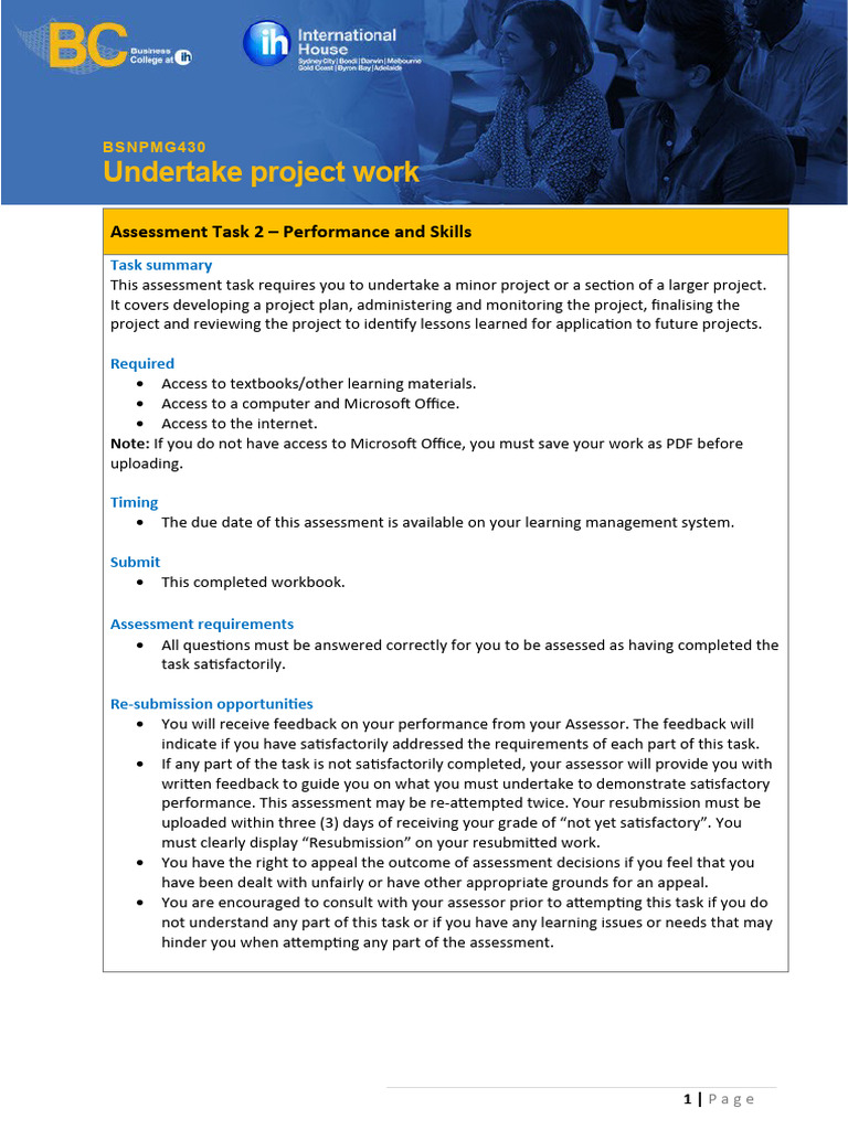 BSBPMG430 Assessment Task 2 - v3.2 | PDF | Project Management | Risk