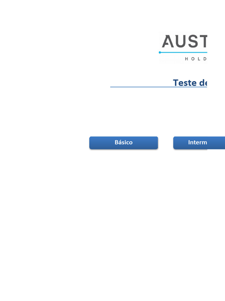 Teste De Excel Pdf