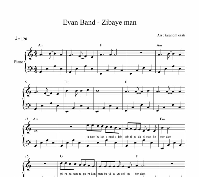 Persian Music Zibaye Man Music | PDF