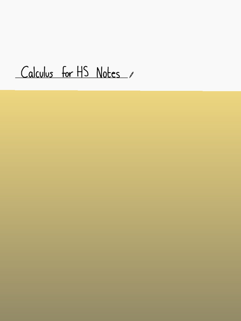 Calculus Notes | PDF | Mathematical Analysis | Complex Analysis