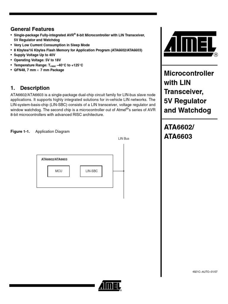 Atmel Ata6603 | PDF | Analog To Digital Converter | Electrical Circuits