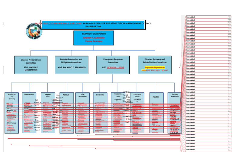 Barangay 03 BDRRM Organization Chart | PDF | Emergency Management ...