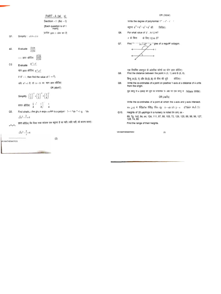 maths class 8th | PDF | Mathematics | Euclidean Geometry