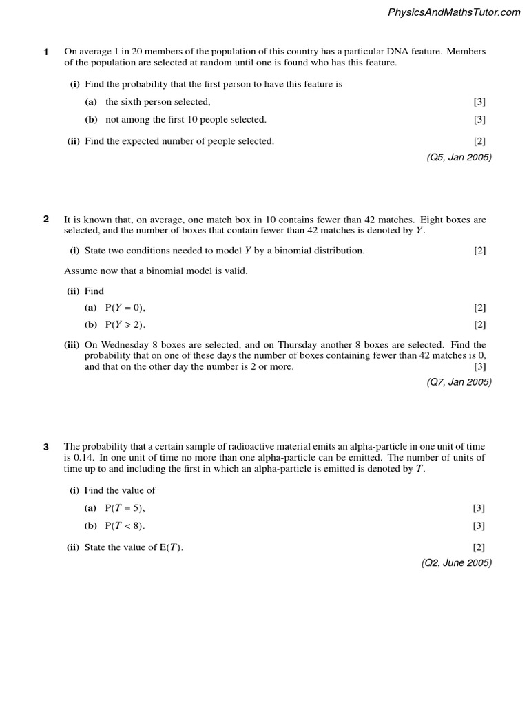 Binomial and Geometric Distributions | PDF | Probability Distribution | Statistical Models