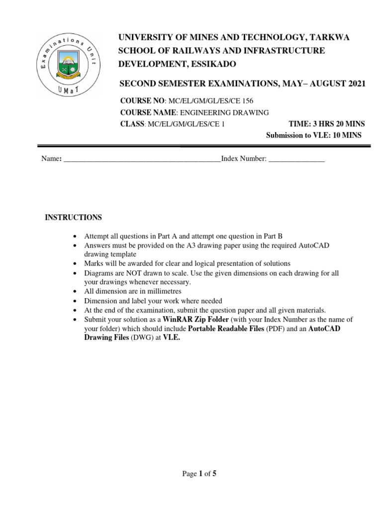 MC, Ce, El, Es, GL, GM, 156 - Engineering Drawing 2021 (Srid ...