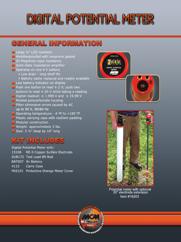 Digital Electronic Potential Meter | PDF