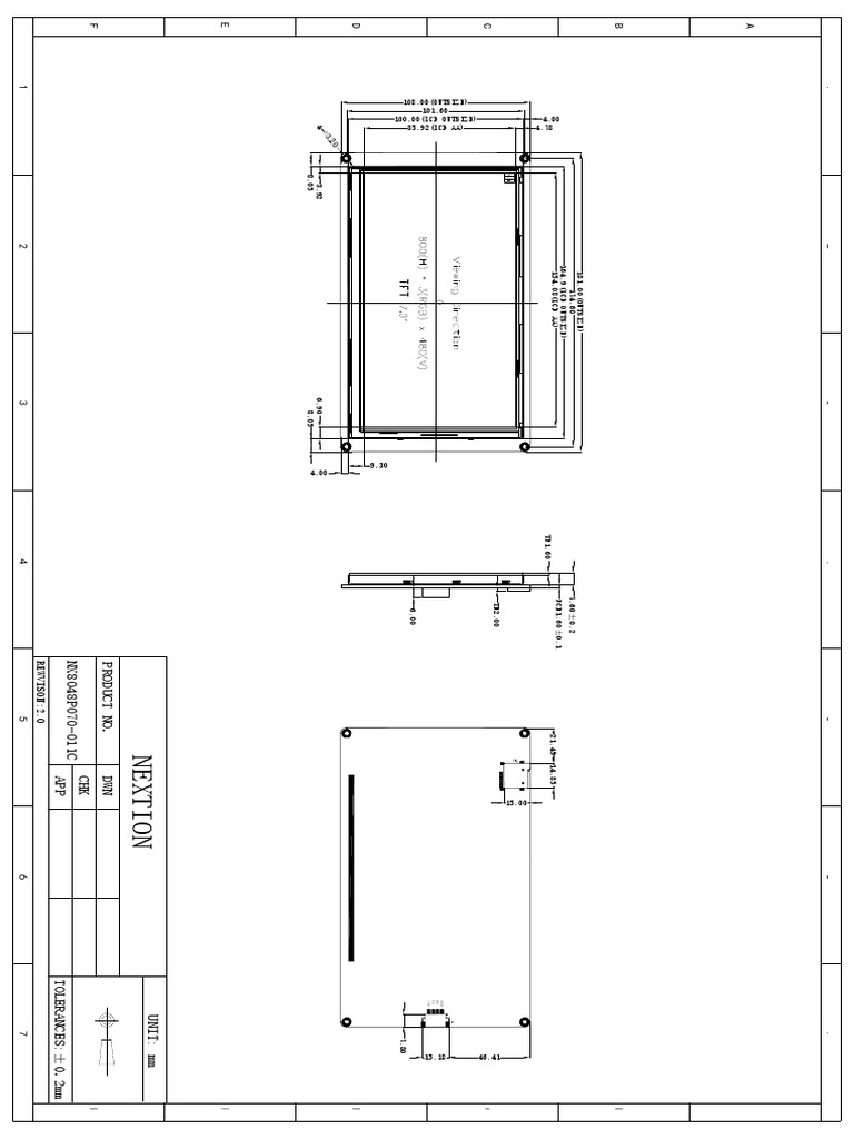 NX8048P070 011C Dimension | PDF