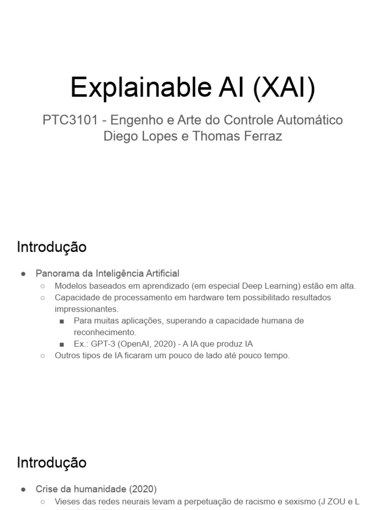 Explainable AI | PDF | Aprendizado de máquina | Inteligência artificial