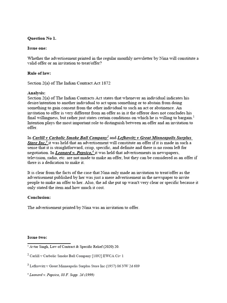 Vedant Singh Law of Contracts LLB 2022 | PDF | Consideration | Pharmacist