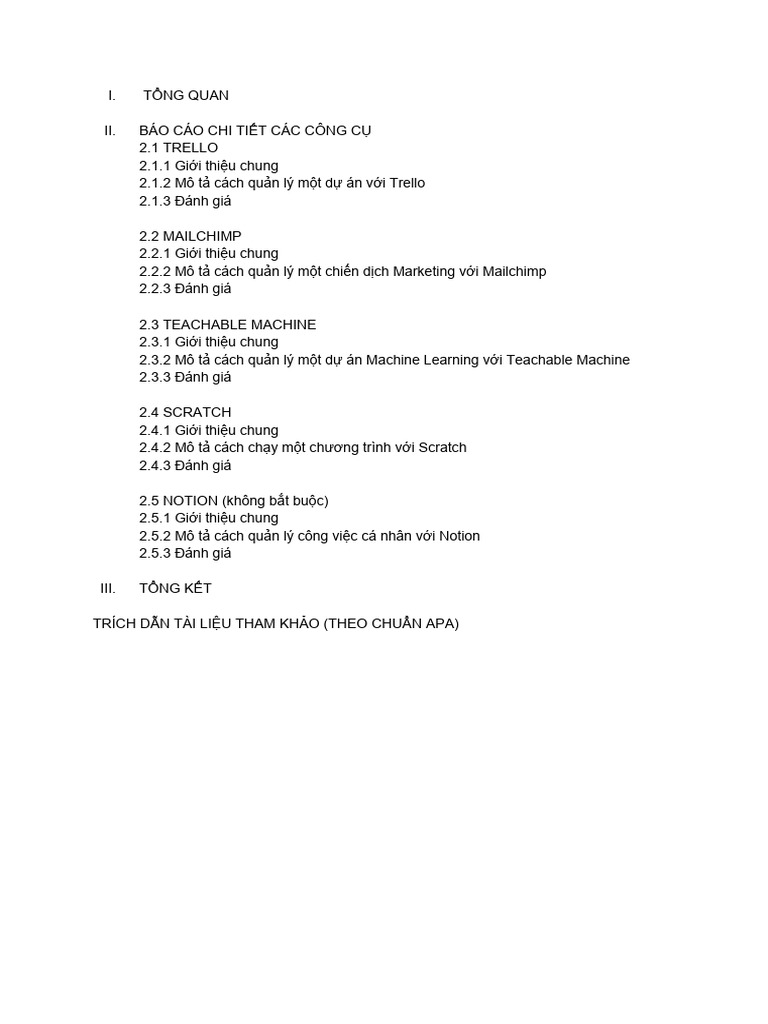 Outline Bài Báo Cáo | PDF