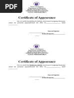 Template - CERTIFICATE OF APPEARANCE | PDF