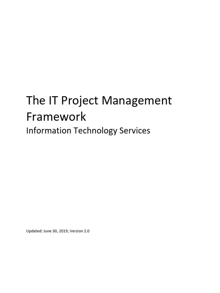 IT-Project-Management-Framework | PDF | Project Management | Business IT-Project-Management-Framework | PDF | Project Management | Business