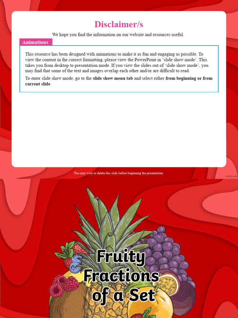 NZ M 1631235181 Fruity Fractions of A Set Powerpoint Ver 1 | PDF