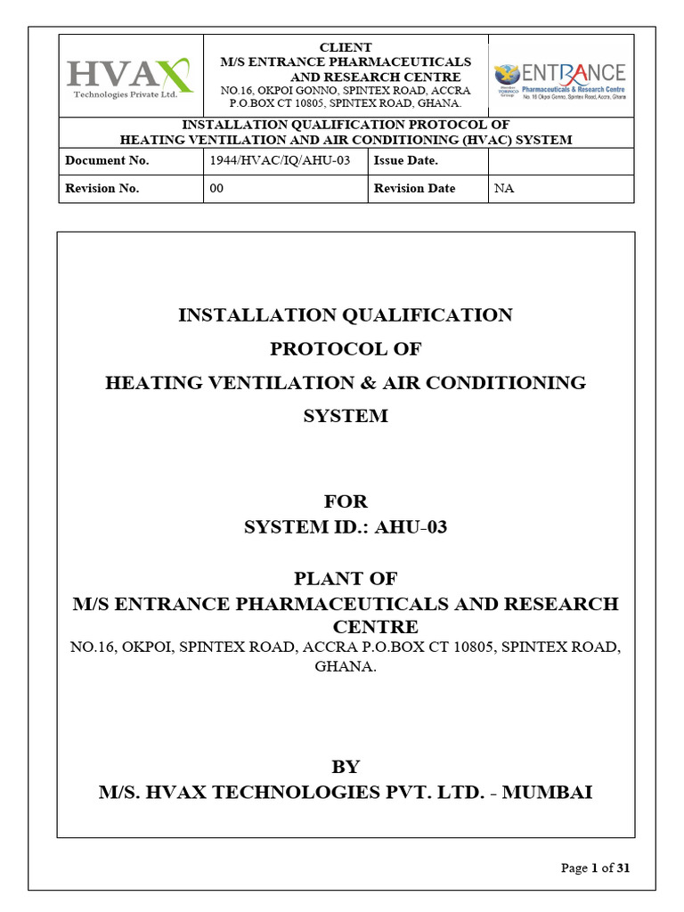 Iq Ahu 03 1944 CFM D | PDF | Duct (Flow) | Building Automation