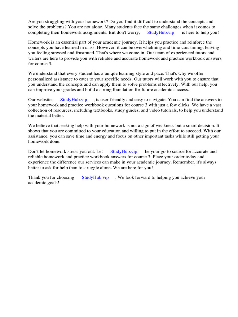 Homework and Practice Workbook Answers Course 3 | PDF | Scrum (Software ...