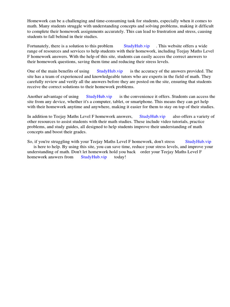 Teejay Maths Level F Homework Answers | PDF | Homework | Curriculum