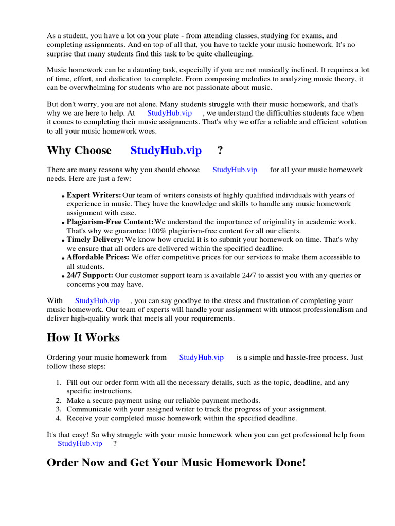 Music Homework | PDF | Blues | Homework